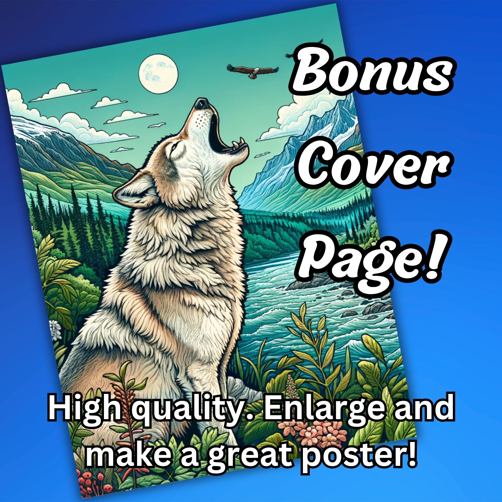 Alaska Wildlife Coloring Adventure, 30 Stunning Grayscale Coloring ...