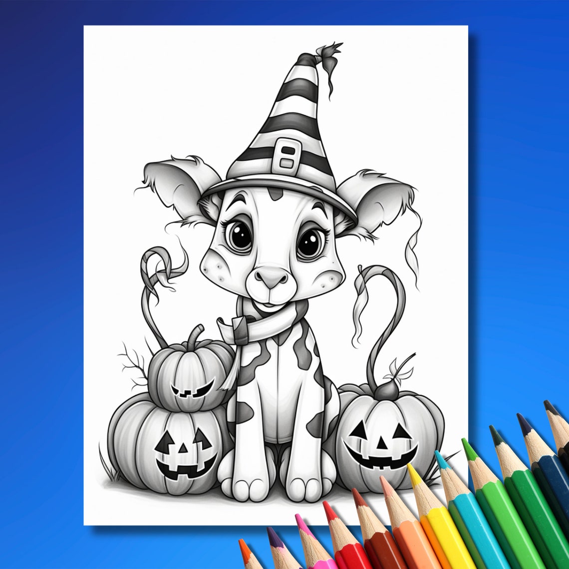 Halloween Animals Coloring Book 50 High-quality Digital - Etsy