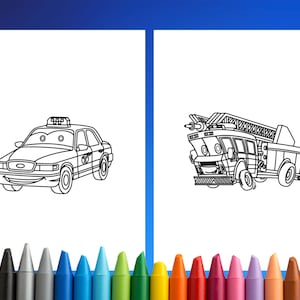 30 Cute Cars Colouring Pages for Kids, Colouring Pages for Kids 2-4 ...
