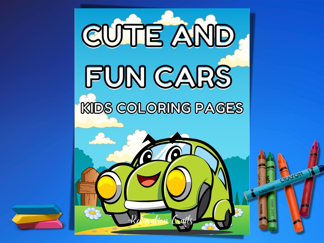 30 Cute Cars Colouring Pages for Kids, Colouring Pages for Kids 2-4 ...