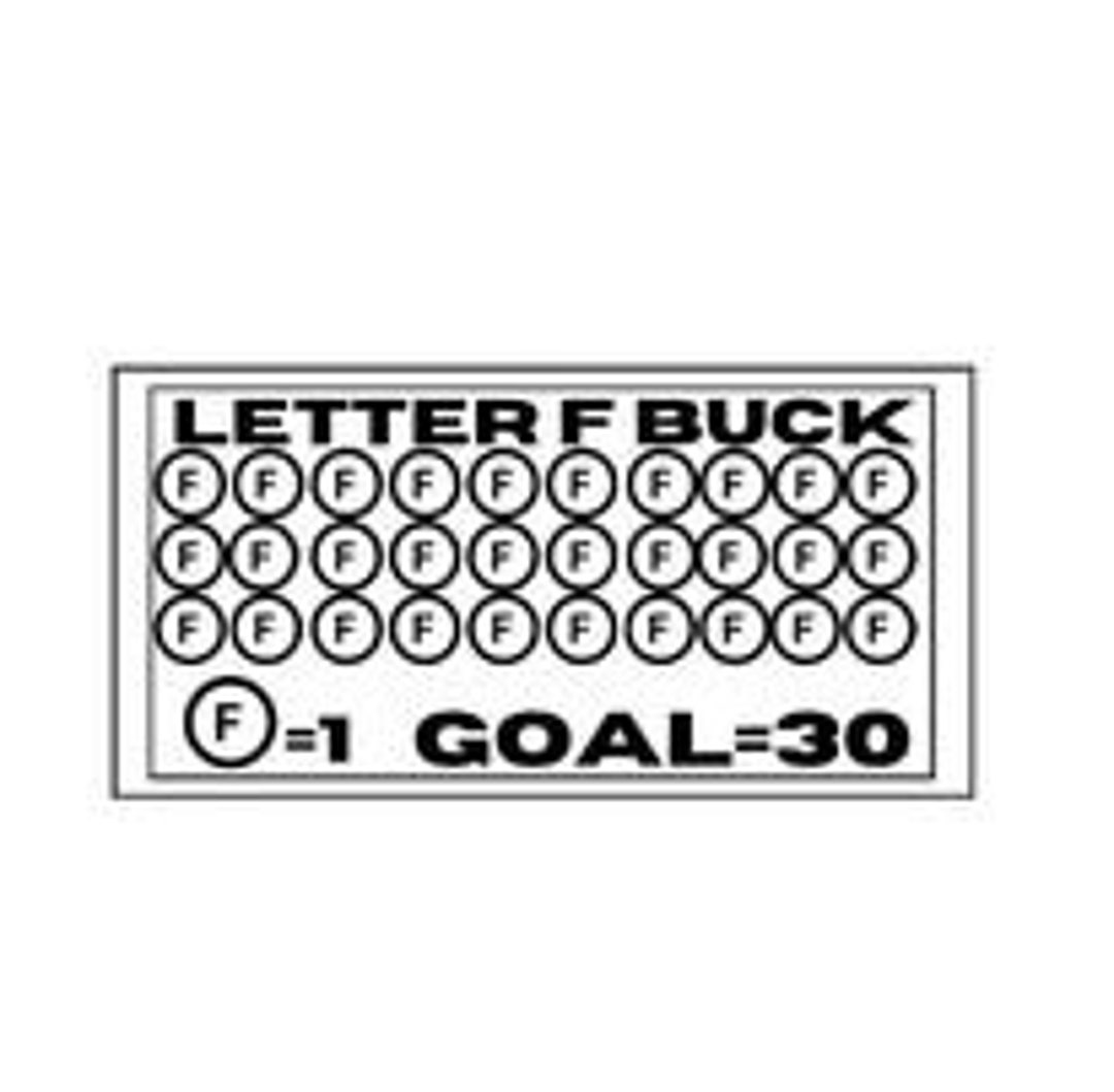 F-J Letter Bucks Bundle Savings Challenge Printable Fits A6 Cash ...