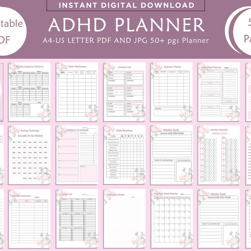 Adhd Planner Adult - Etsy