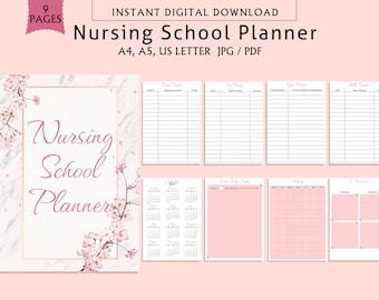 PRINTABLE Nursing Student Planner, Nursing School Planner, Student ...