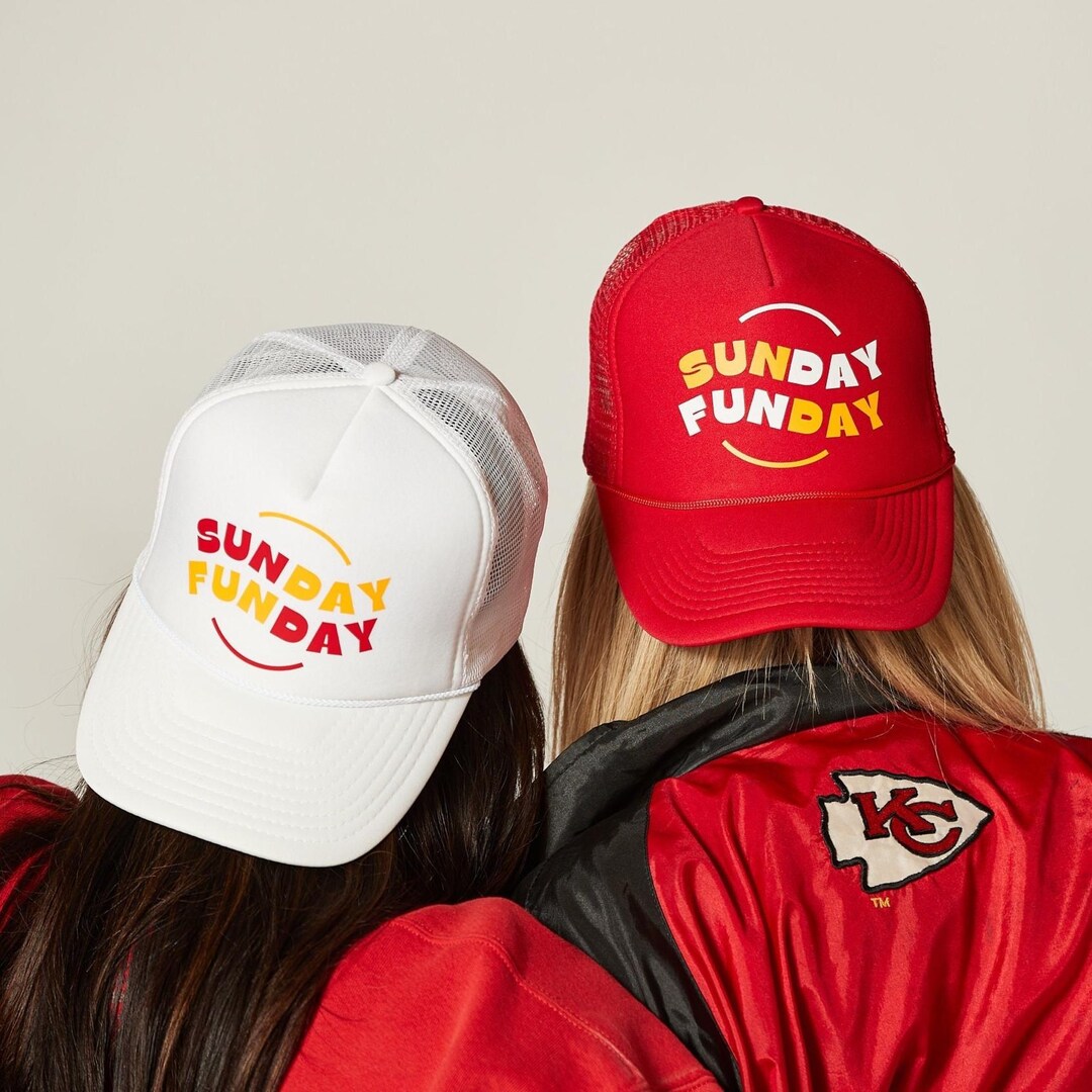 Sunday Funday Customizable Trucker Hat, Chiefs Tailgate Hat - Etsy