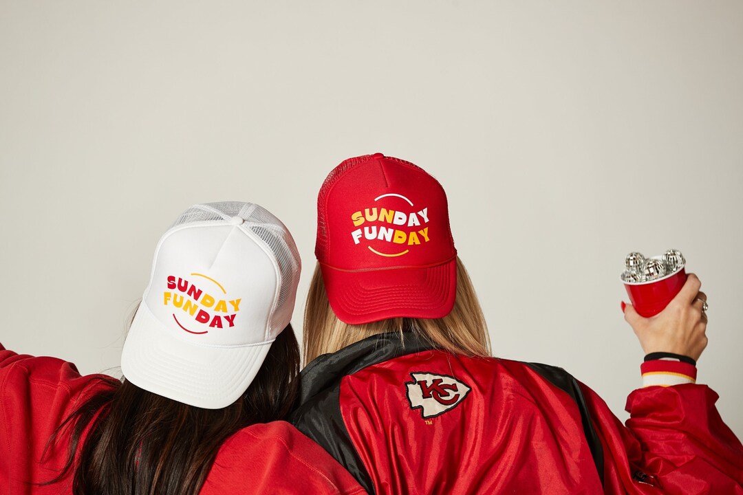 Sunday Funday Customizable Trucker Hat, Tailgate, Kansas City Chiefs ...