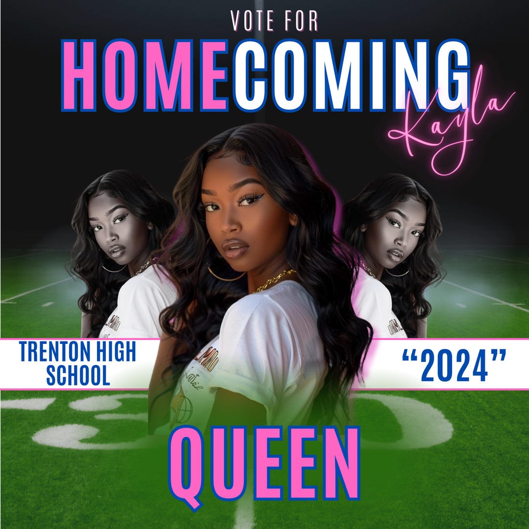 Homecoming Flyer| Vote HOCO Queen| Homecoming Campaign| Homecoming 2024 ...