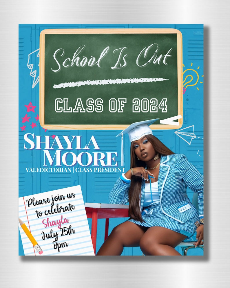 Editable Graduation Invitation Template Customizable Class of 2024 Grad ...