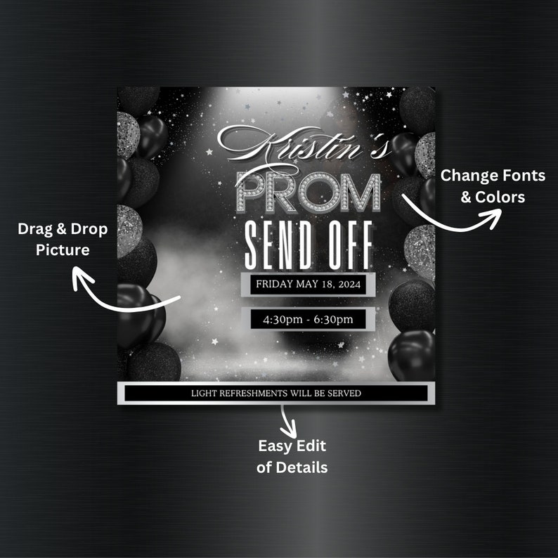 Prom Send Off, Prom Invitation Flyer, Prom Flyer, Prom Season Flyer ...