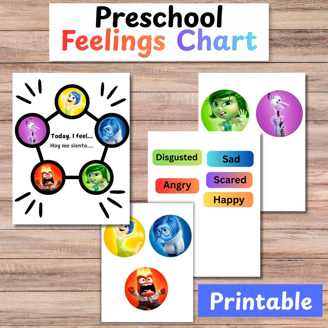 Preschool Feelings Chart - Etsy