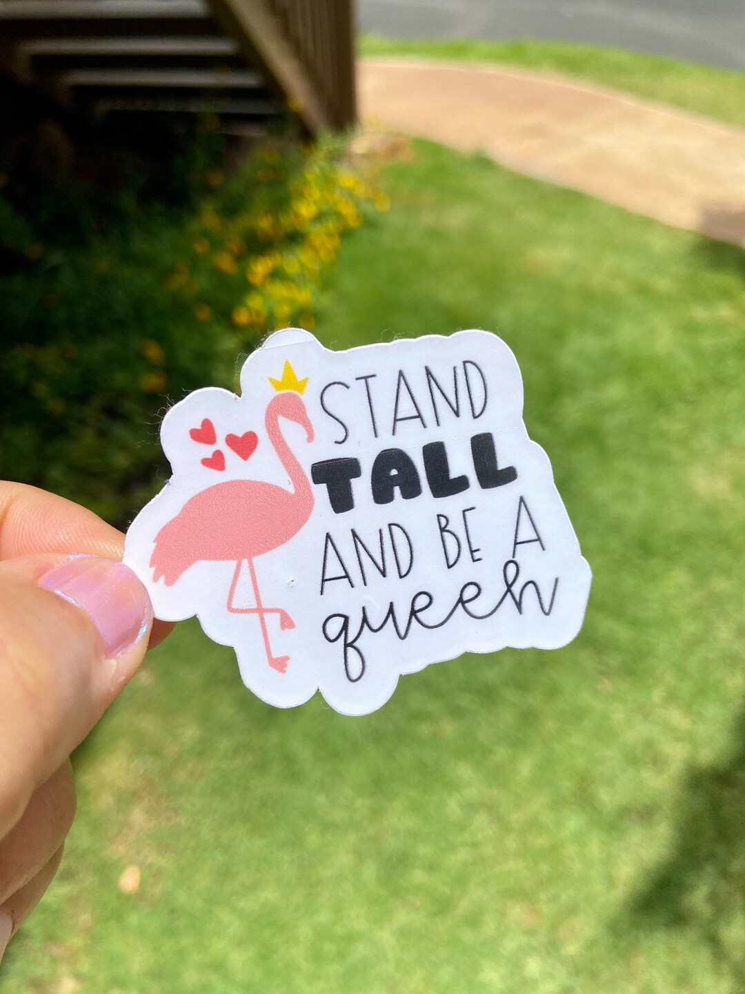 Stand Tall Flamingo Sticker: Waterproof Laptop Decal - Etsy