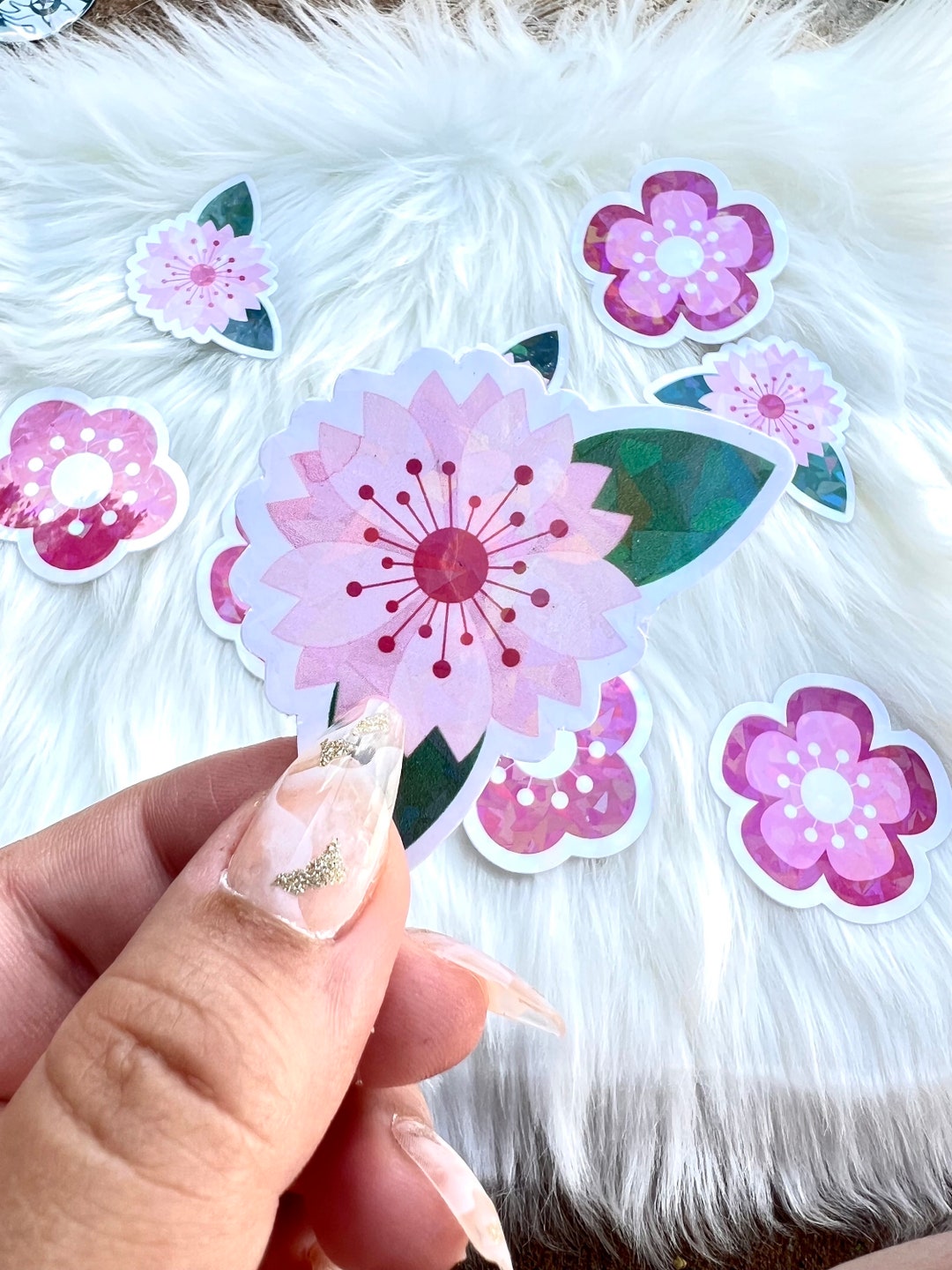 Sakura Vinyl Sticker, Cherry Blossom Sticker, Decal, Laptop Sticker ...