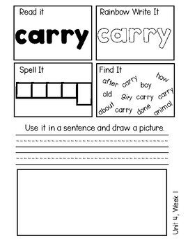 High Frequency Word Practice #4, Sight Words, Reading Fluency ...