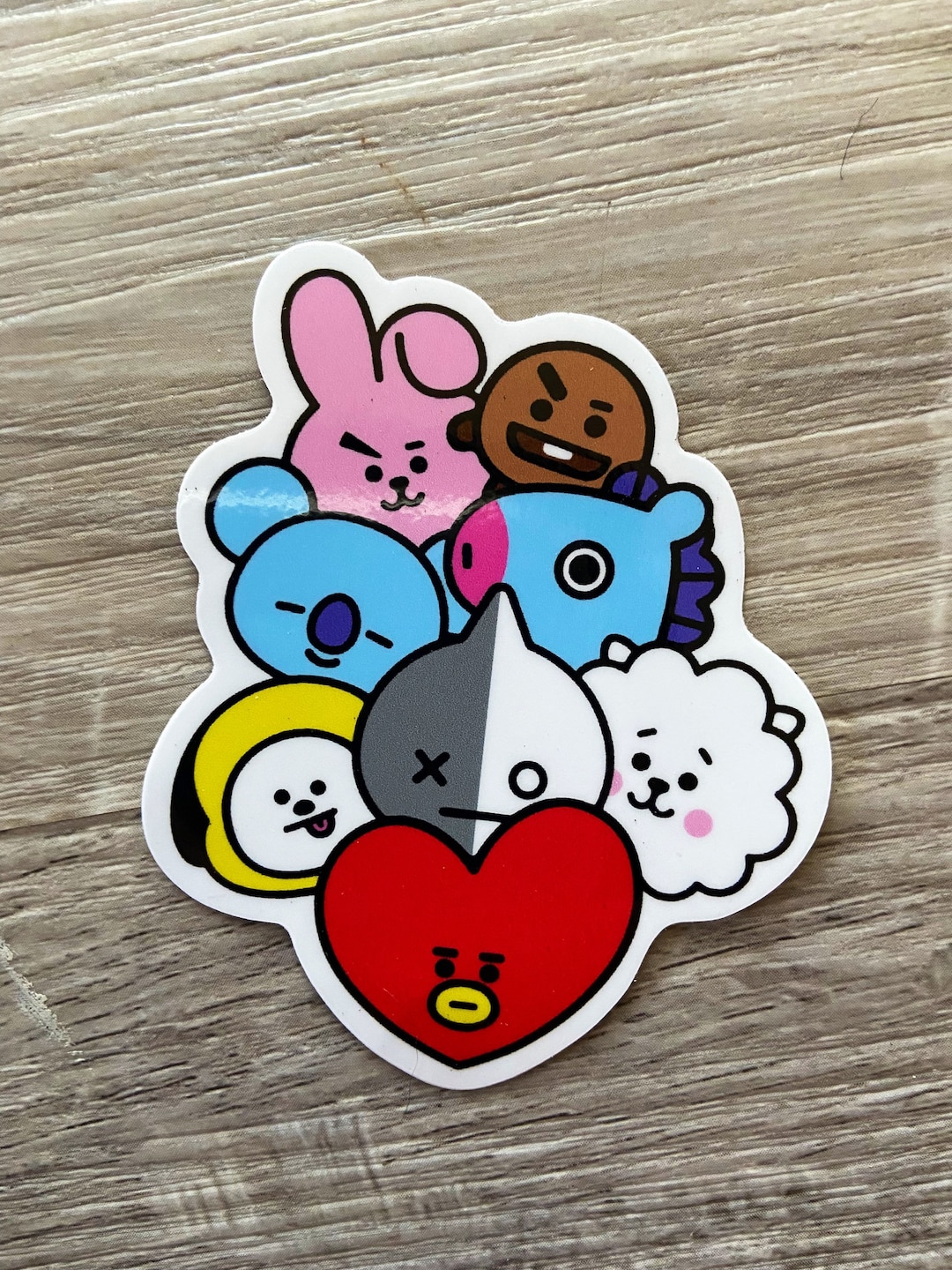 BTS BT21 Vinyl Sticker, Laptop Sticker, Tumbler Sticker, Rm, Jk, Jin ...