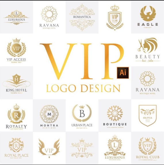 52 Groovy VIP Logo Template Design for Company Card Voucher | Etsy