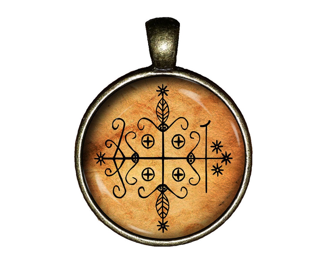 Papa Legba Necklace Loa Veve Haitian Vodou Voodoo Skulls Spiritual ...