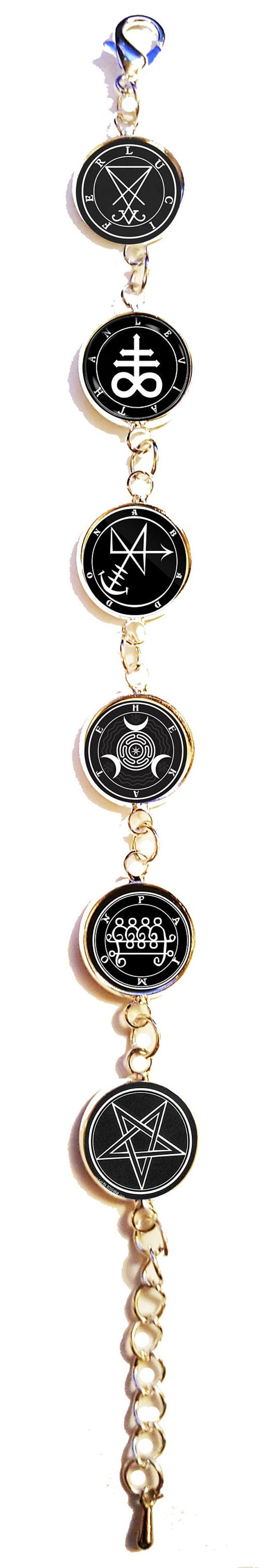Demon Sigil Bracelet Lucifer Leviathan Hecate Abaddon Paimon and ...