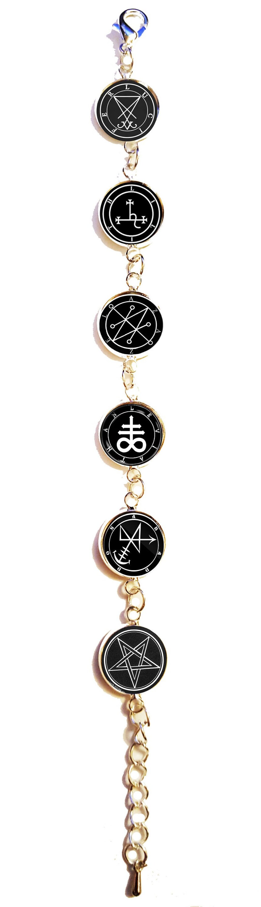Demon Sigil Bracelet Lucifer Leviathan Lilith Abaddon Azazel and ...