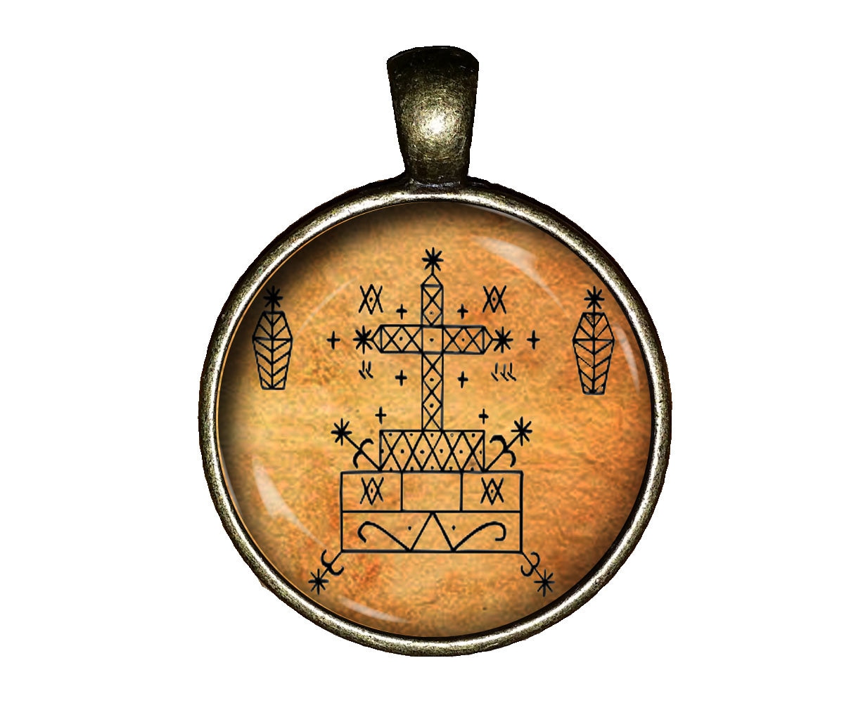 Baron Samedi Necklace Loa Veve Haitian Vodou Voodoo Skulls - Etsy Australia