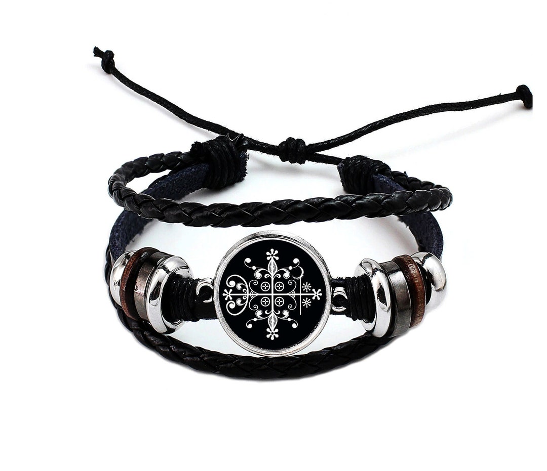 Papa Legba Bracelet Handmade LOA Veve Spiritual Crossroads Jewelry ...