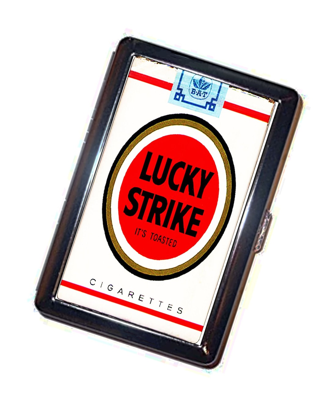 Cigarette Case Handmade Lucky Strike Vintage Metal Wallet Stash ...