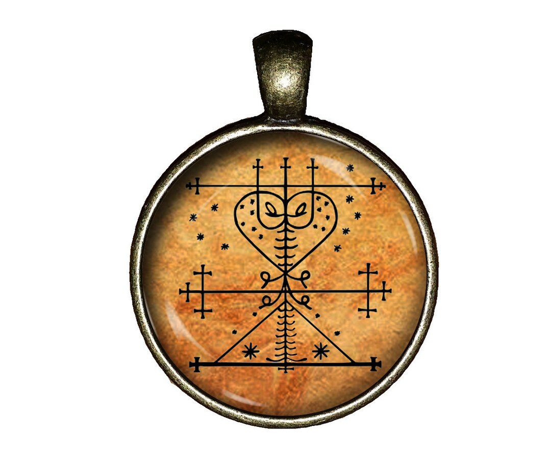 Maman Brigitte Necklace Loa Veve Haitian Vodou Voodoo Skulls Spiritual ...