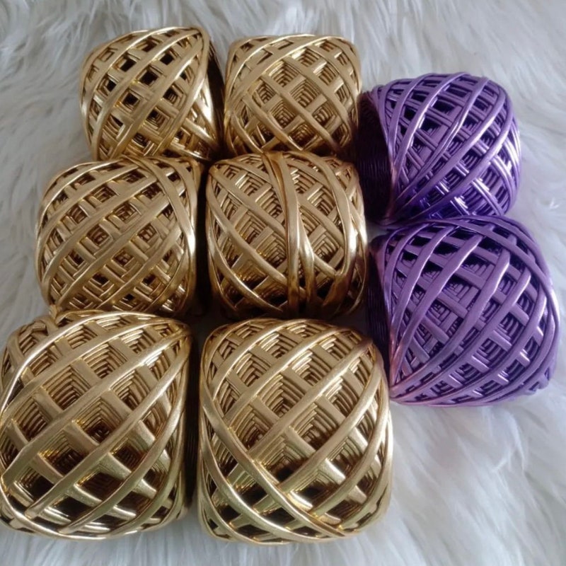 Gold Metallic Yarn - Etsy