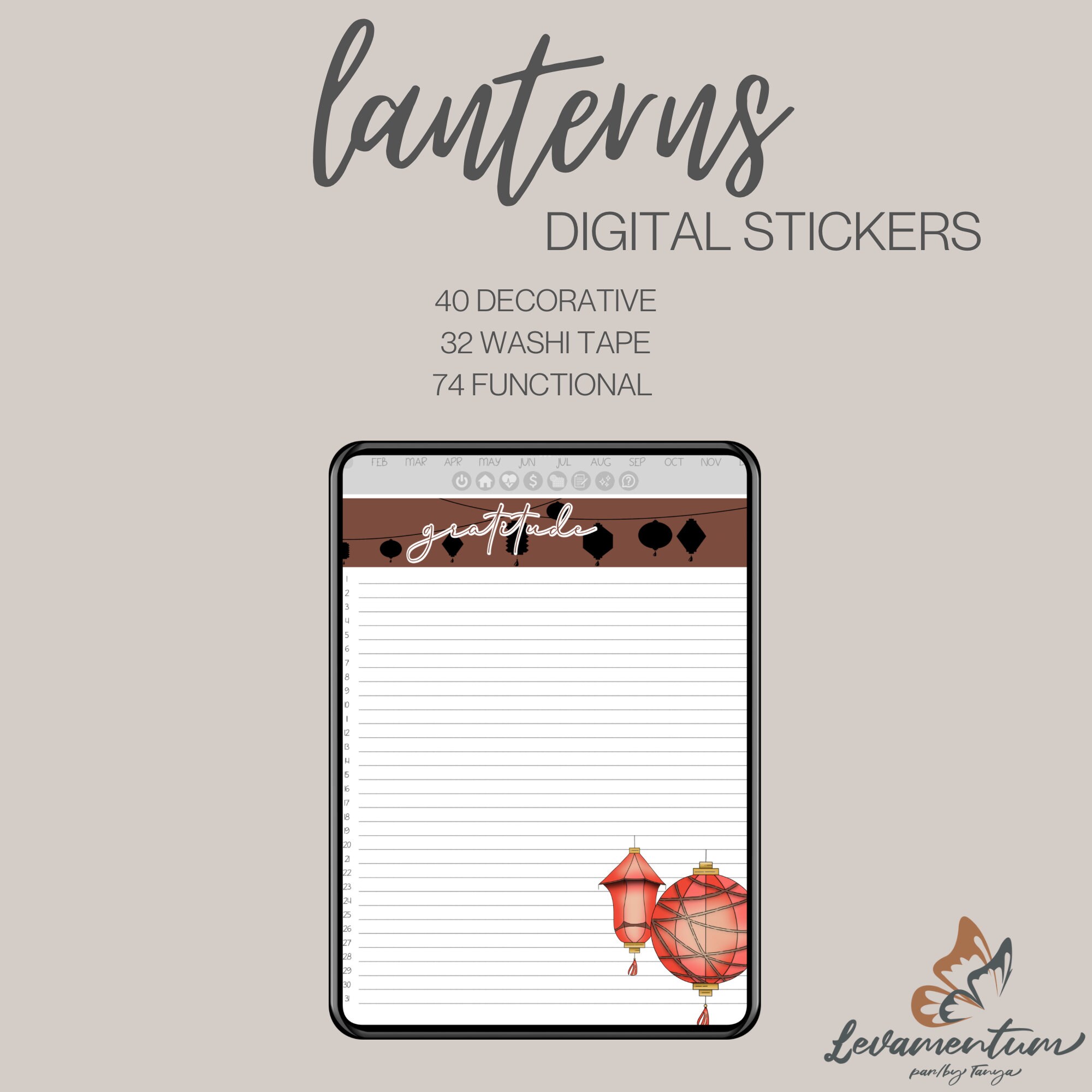 Lanterns DIGITAL Stickers - Lanternes Autocollants DIGITAL (146 ...