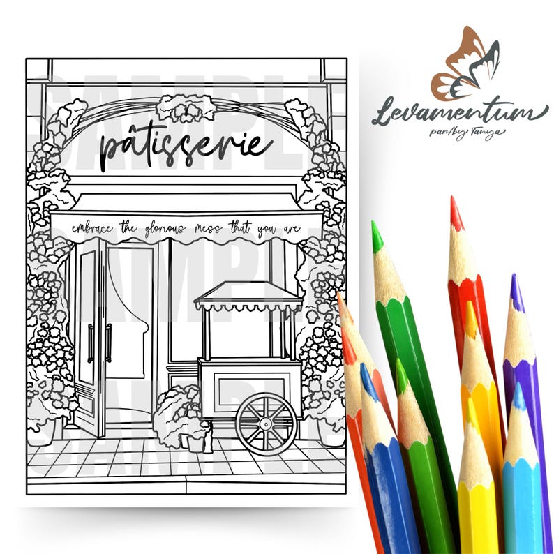 Colouring Page - Image à Colorier | Bakery Store Front - Facade De ...