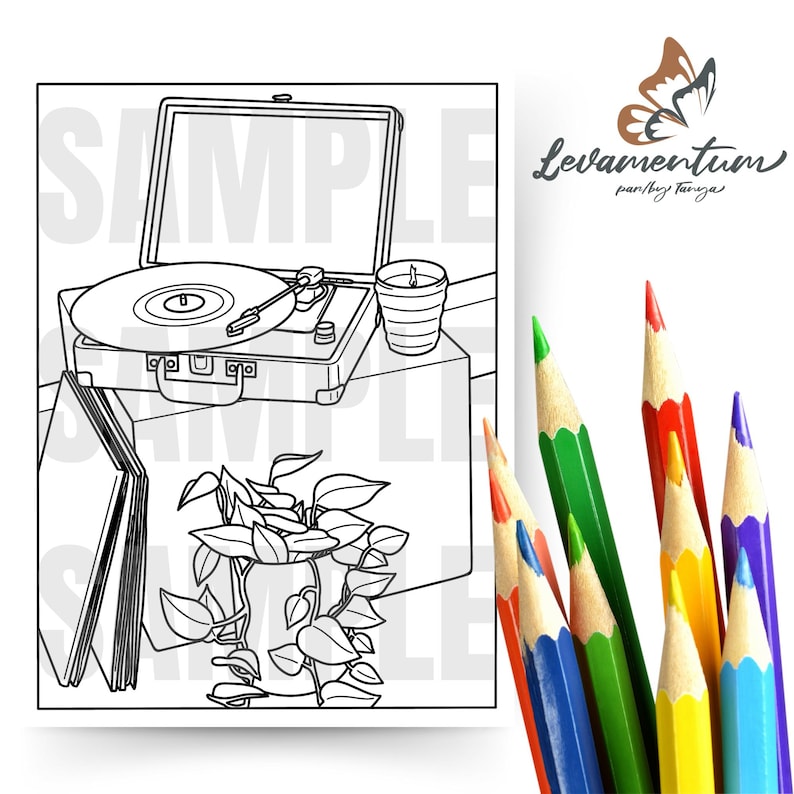 Colouring Page - Image à Colorier | Vinyles - Etsy