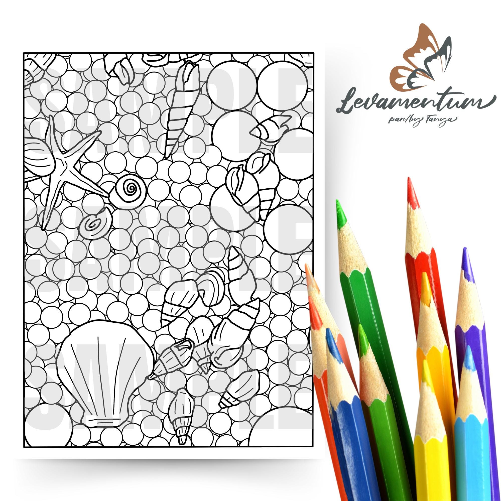 Colouring Page - Image à Colorier | Seashells - Coquillages - Etsy