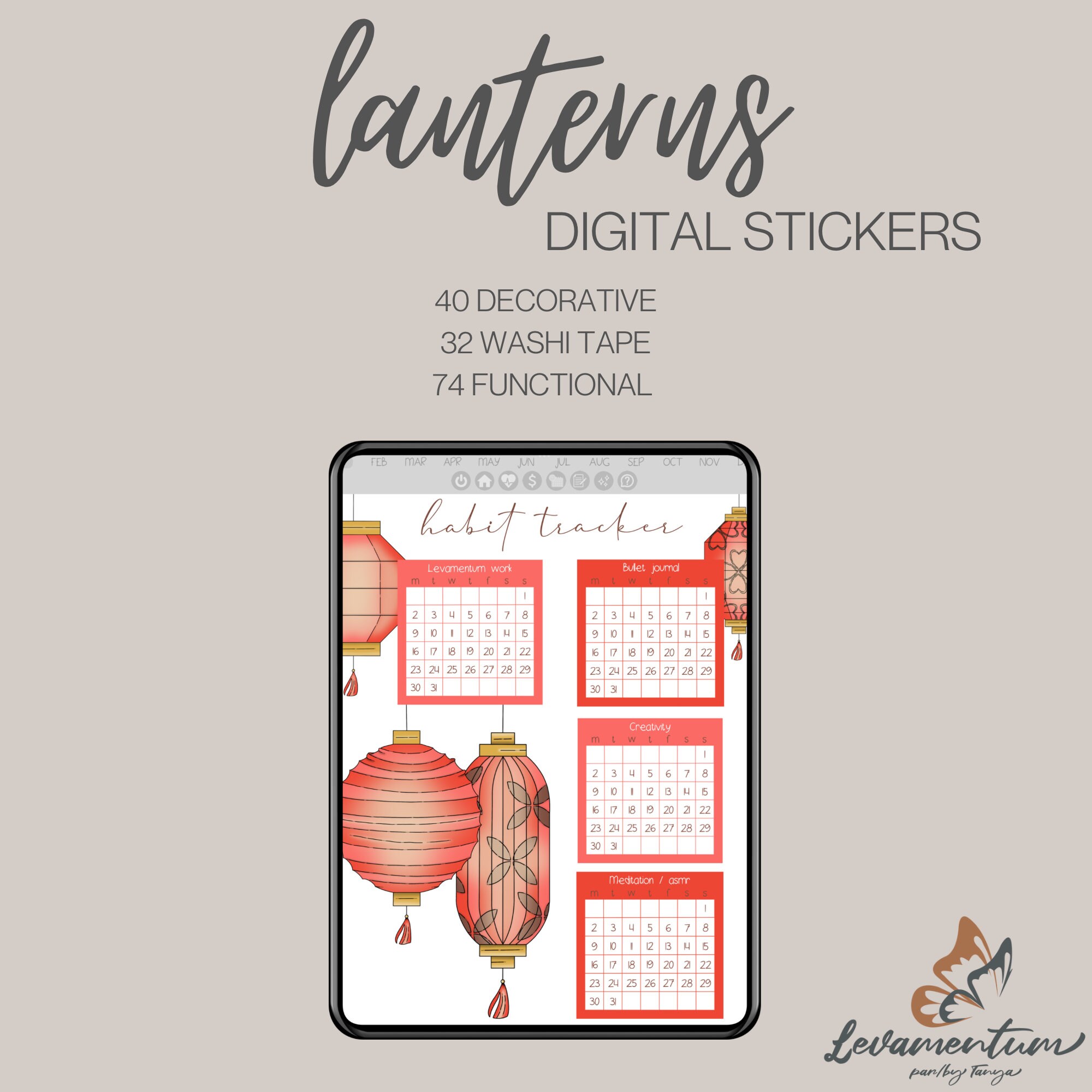 Lanterns DIGITAL Stickers - Lanternes Autocollants DIGITAL (146 ...