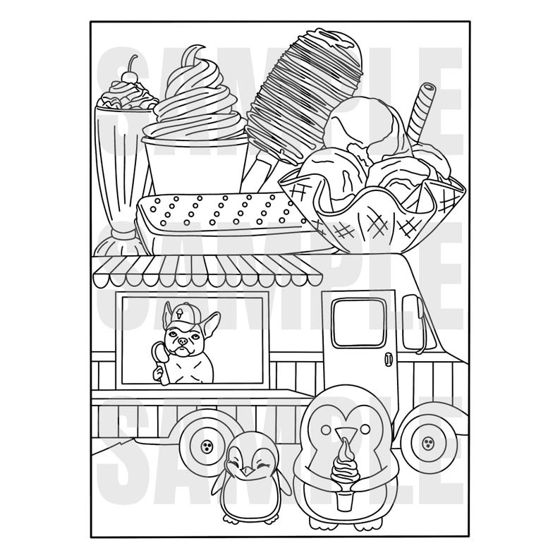 Colouring Page - Image à Colorier | Lucy’s Ice Cream Shop - La Crèmerie ...