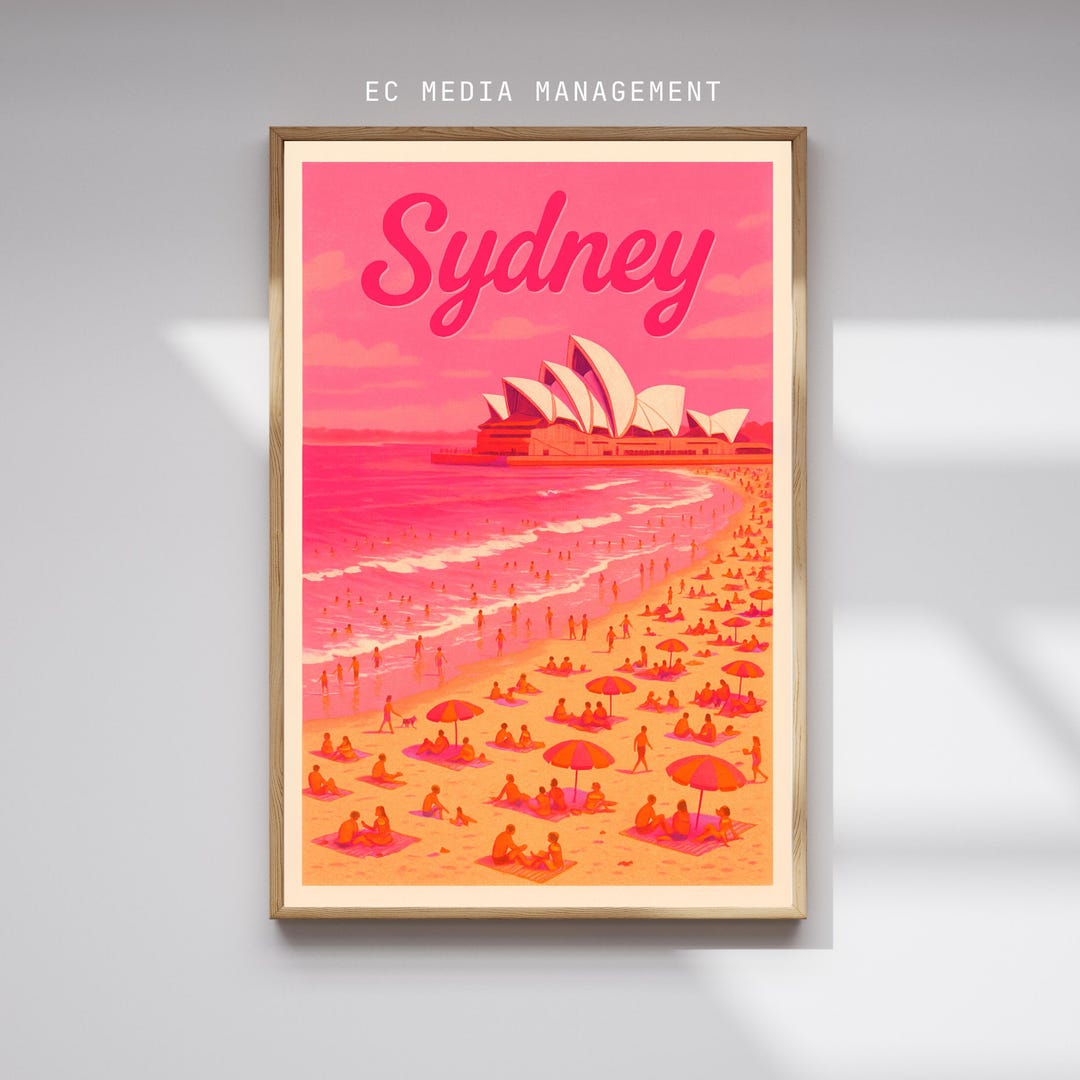 Sydney Art Print | Wall Art | Retro Poster | Sydney Opera House Poster ...
