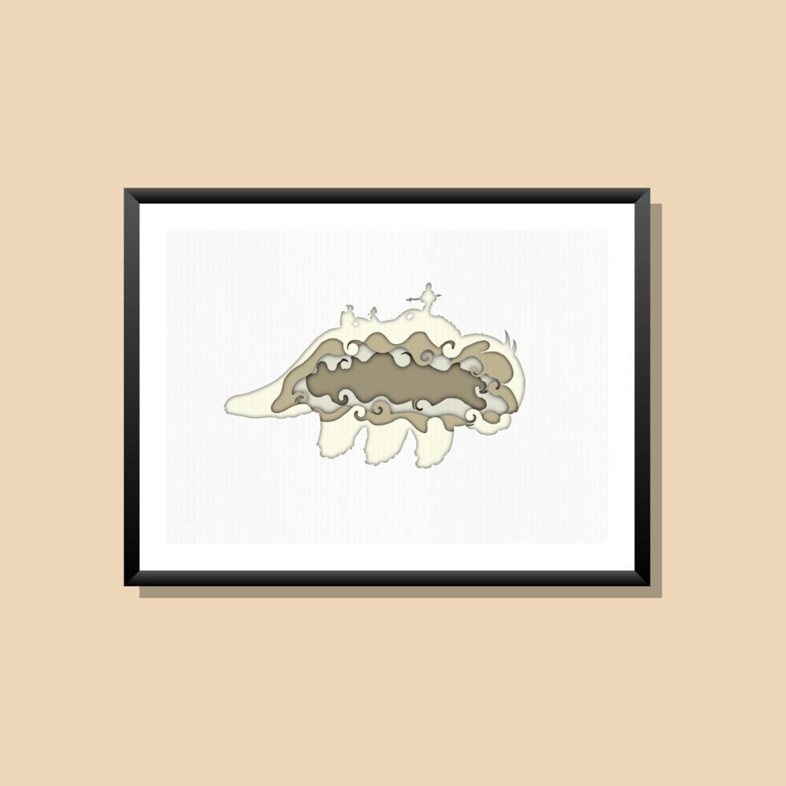 Appa, Digital Print, the Last Airbender Poster, Silhouette Art - Etsy