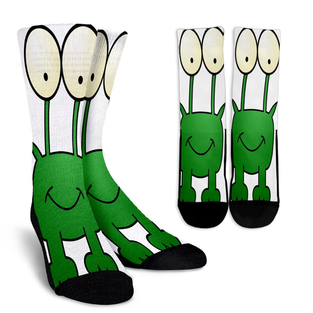 Frog Cartoon Crew Socks | Creative Socks | Happy Socks | Novelty Socks ...