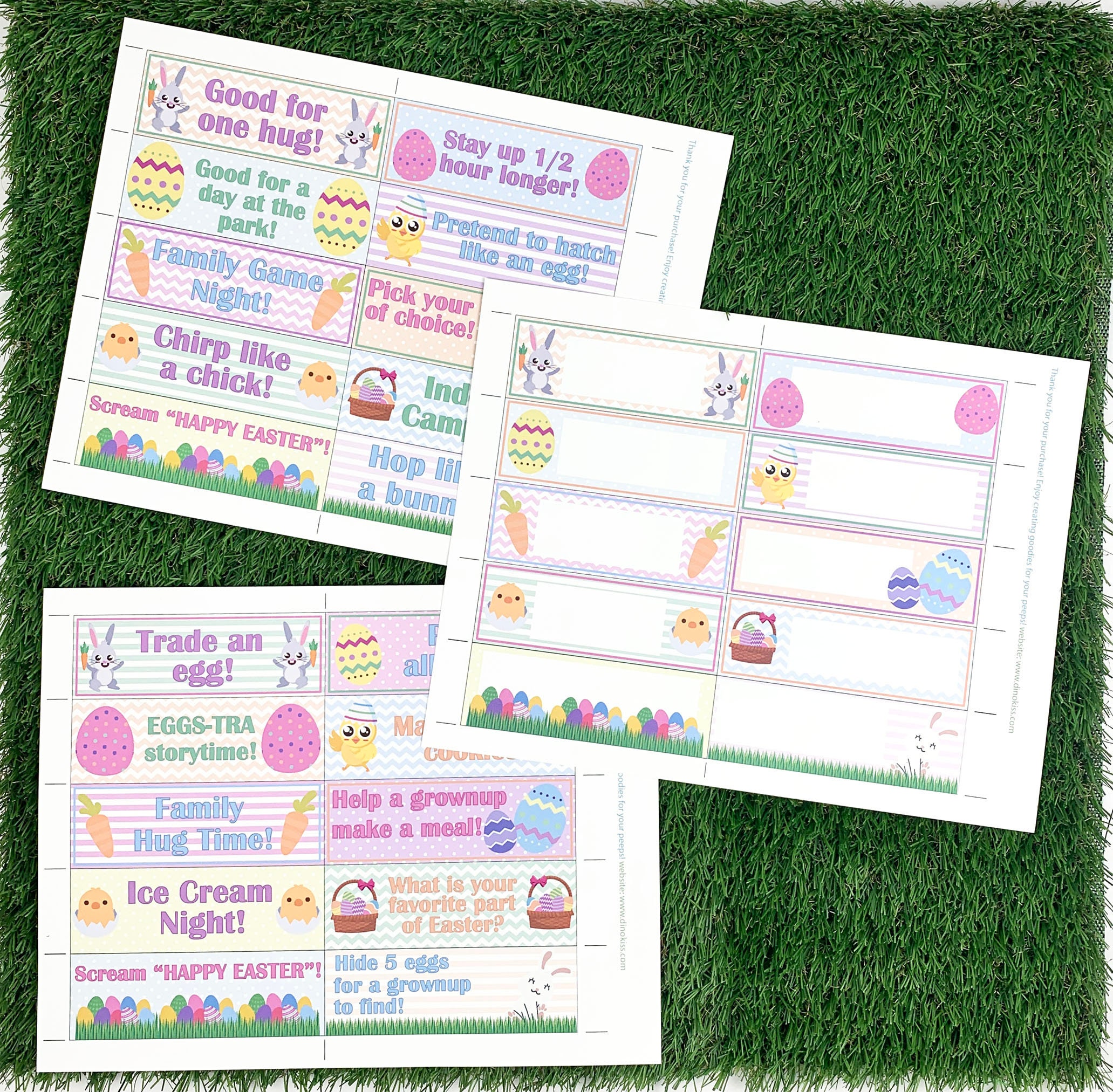 Easter Egg Fillers Easter Egg Printable Easter Egg Coupons - Etsy