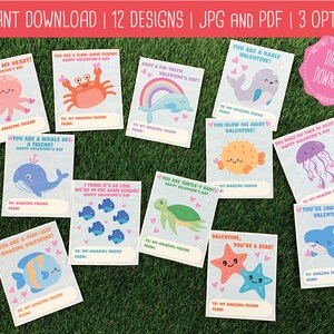 Valentines Day Cards Printable, Under the Sea, Valentines Day Card ...