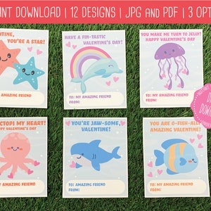 Valentines Day Cards Printable, Under the Sea, Valentines Day Card ...