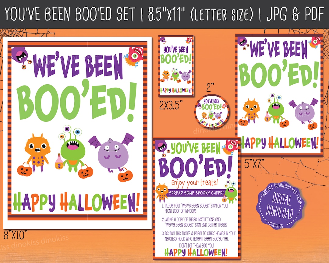 You've Been Booed & We've Been Booed Printable Set, Youve Been Booed ...
