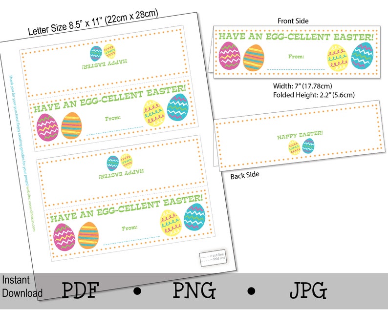 Easter Bag Toppers Printable, Have an Eggcellent Easter Bag Toppers ...