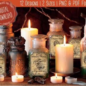Halloween Potion Labels Printable, Apothecary Labels, Halloween Labels ...