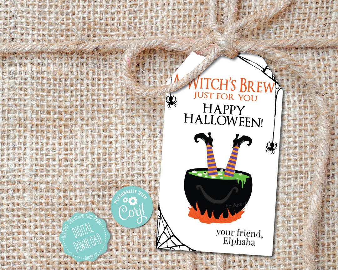 Editable Printable, Witching Brew Gift Tags, Witch's Brew, Happy ...