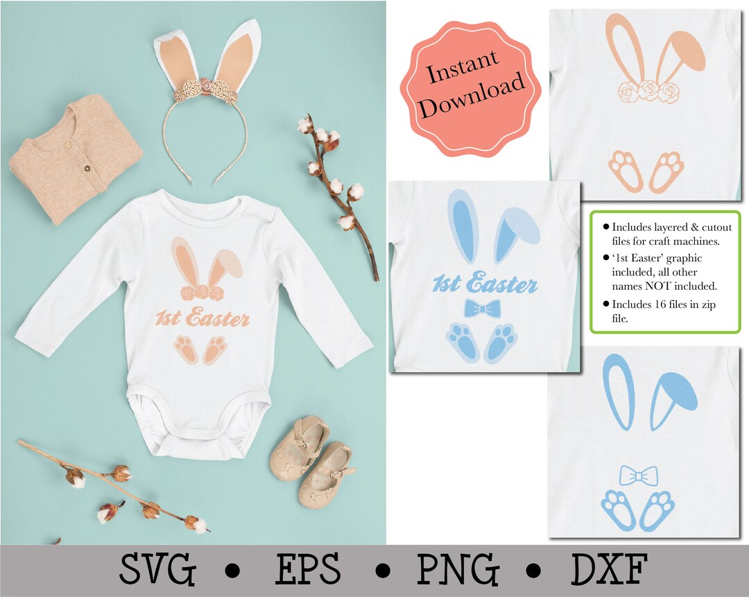 Easter Bunny Ears | Easter SVG | 1ST EASTER SVG | Easter Bunny Svg ...