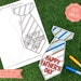 Father's Day Neck Tie Coloring Card Printable, Father's Day Card ...