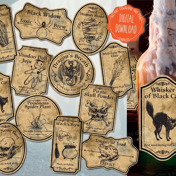 Potion Labels - Etsy