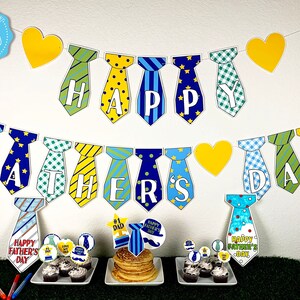 Happy Father's Day All About Dad Party Decor Set Printable, Fathers Day ...