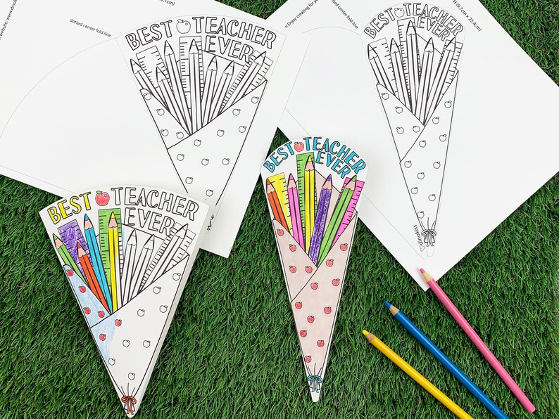 Teacher Appreciation Coloring Card Teacher Card Printable - Etsy