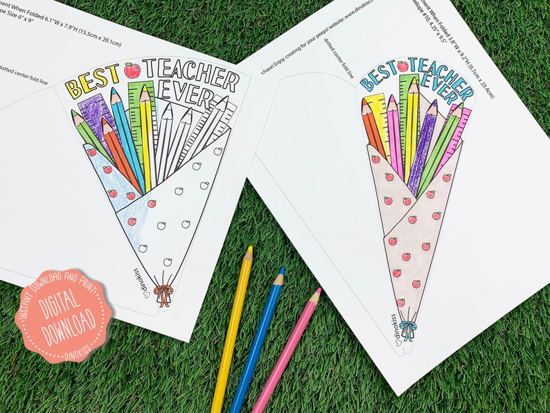 Teacher Appreciation Coloring Card Teacher Card Printable - Etsy