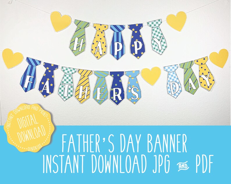 Happy Father's Day All About Dad Banner Printable Fathers | Etsy