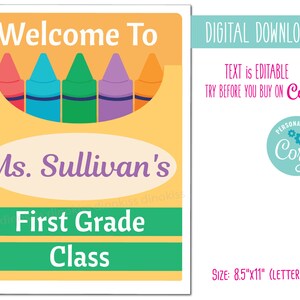 Teacher Sign, Editable Teacher Sign, Classroom Sign, Teacher Door Sign ...